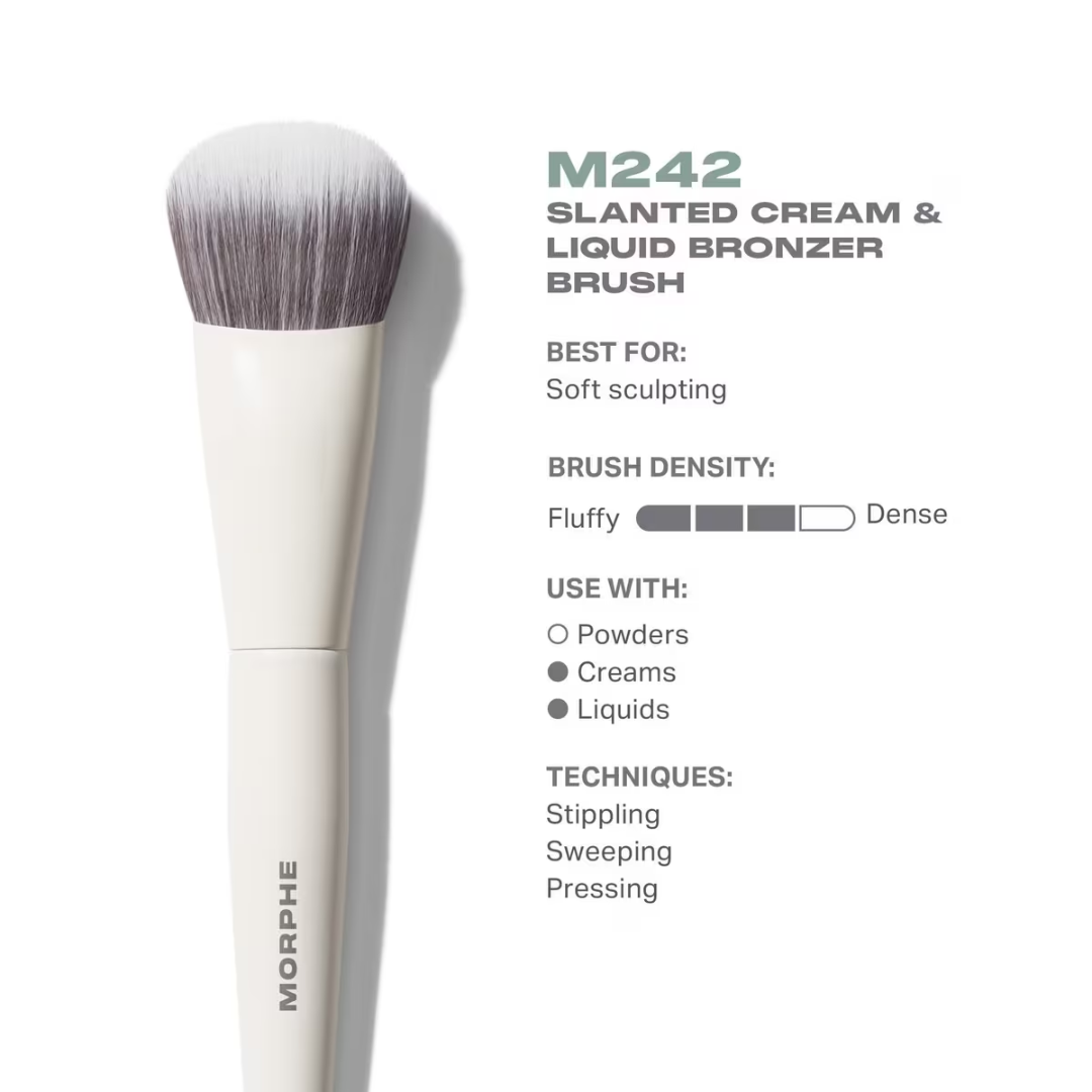 M242 slanted cream & liquid bronzer brush – Kriz Reales Studio